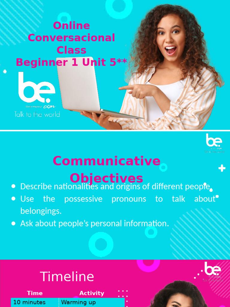 Conversational Class Beginner 1 Unit 5 V2 | PDF