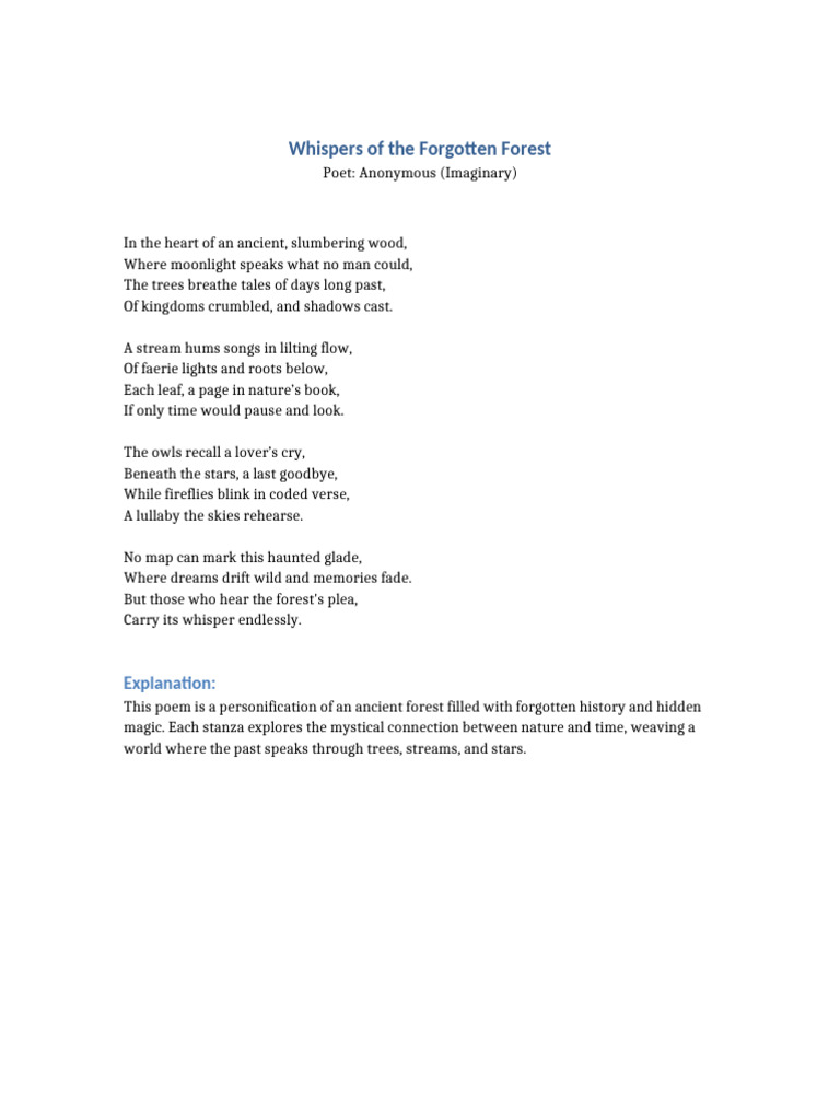 Whispers of The Forgotten Forest | PDF