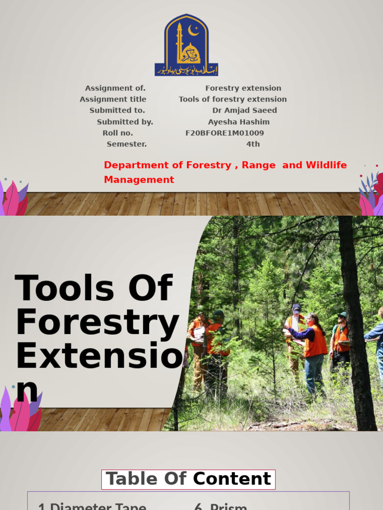 Essential Tools for Forestry Extension | PDF | Surveying | Trees