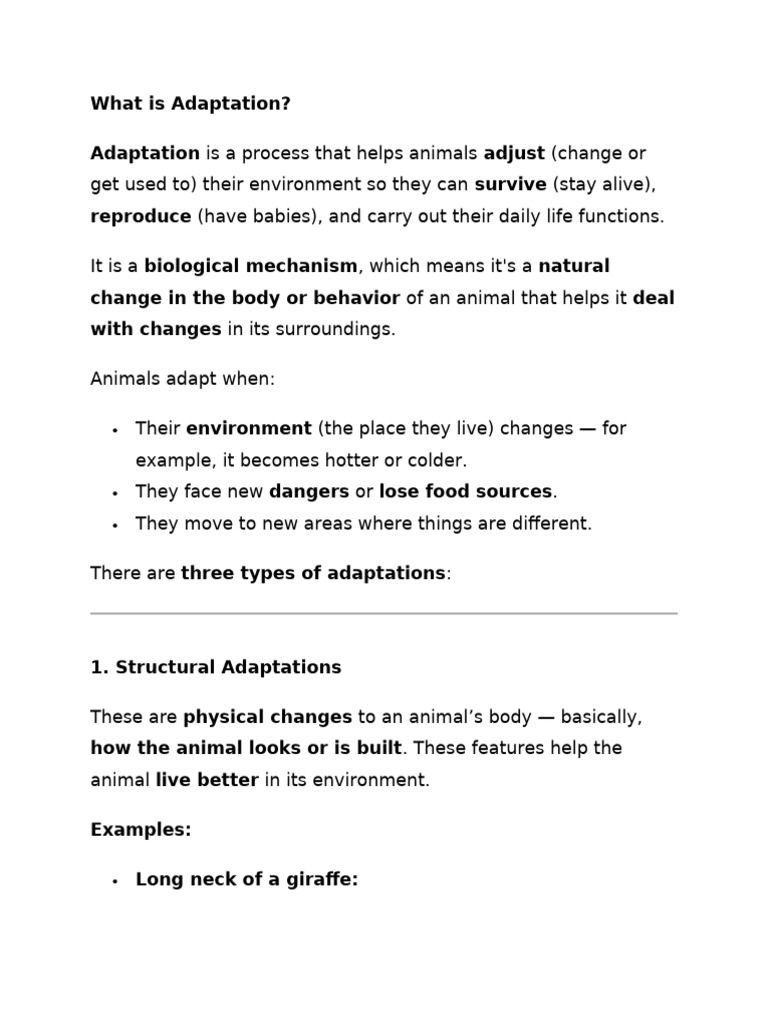 Understanding Animal Adaptations | PDF | Penguin | Desert
