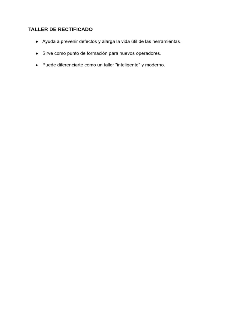 Taller de Rectificado | PDF