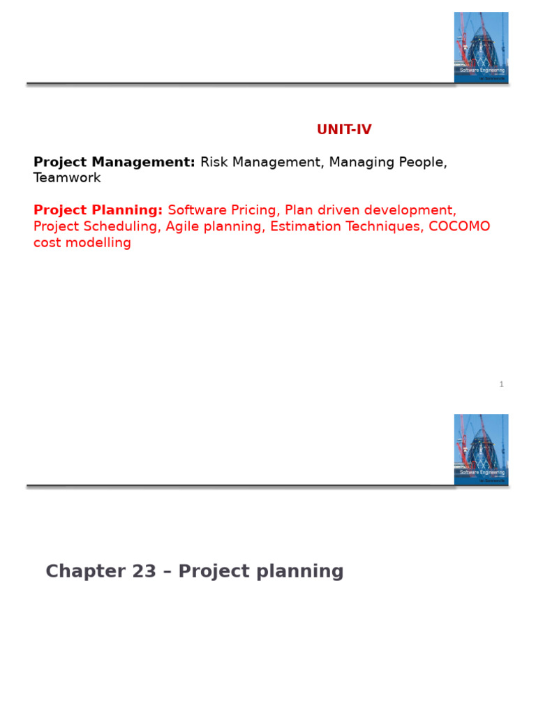 Unit4 ProjectPlanning 2 | PDF | Agile Software Development | Project Management
