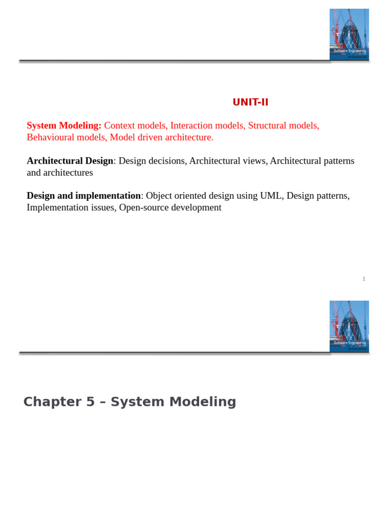 Unit2 SystemModelling 1 | PDF | Class (Computer Programming) | Use Case