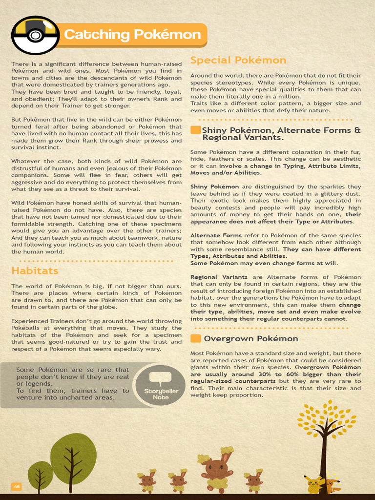 Pokerole Corebook 2.0!68!71 | PDF | Pokémon