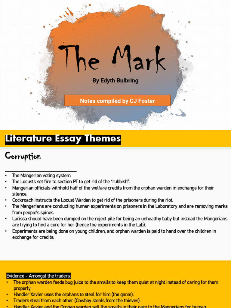 The Mark Literature Essay Themes - Ac12901ebbe1d6c1f051 | PDF