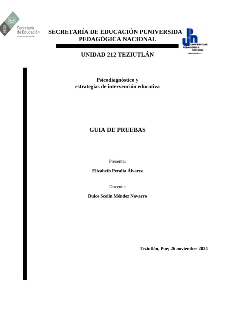 Guia D Epruebas-Scolin | PDF | Aprendizaje | Inteligencia