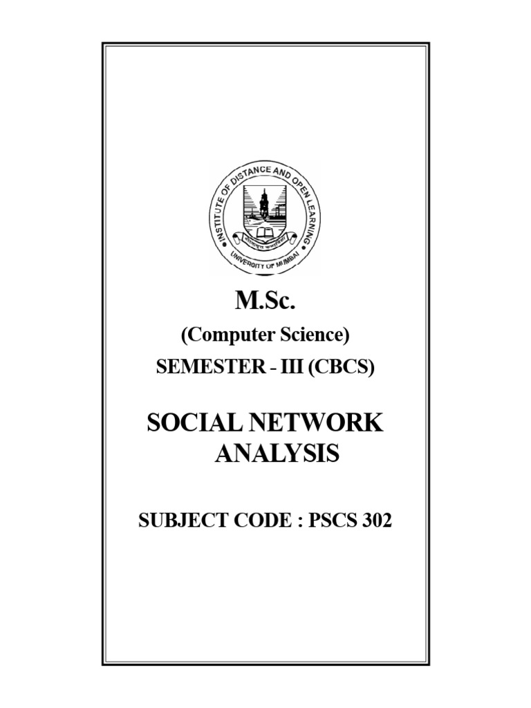 Social Network Analysis Course Overview | PDF | Mathematical Relations ...