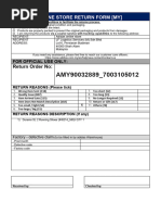 H&M Return Form | PDF