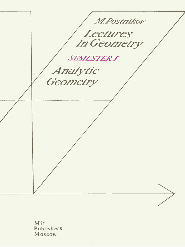 Analytic Geometry Lectures for Students | PDF | Line (Geometry ...