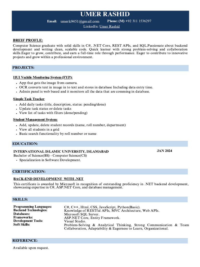 Umer Rashid PDF | PDF