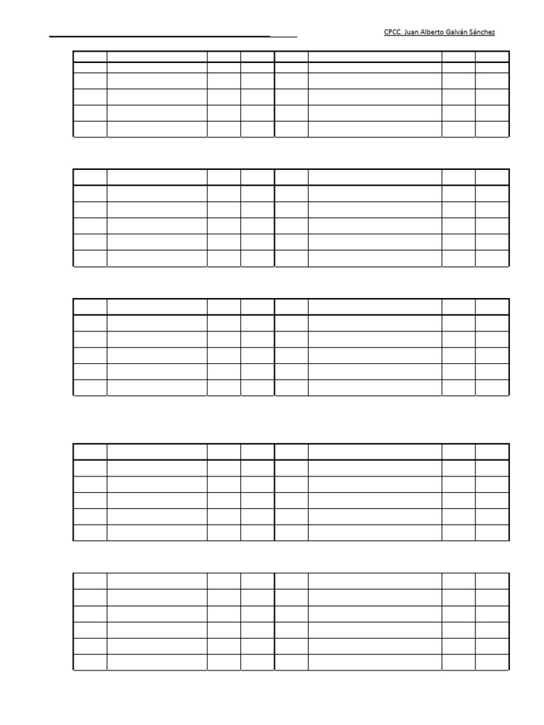 Formato de Cuentas T para Imprimir | PDF