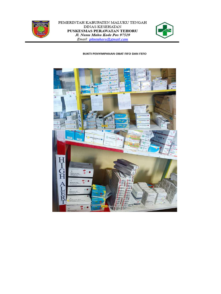 Bukti Penyimpanan Obat Fifo Dan Fefo | PDF
