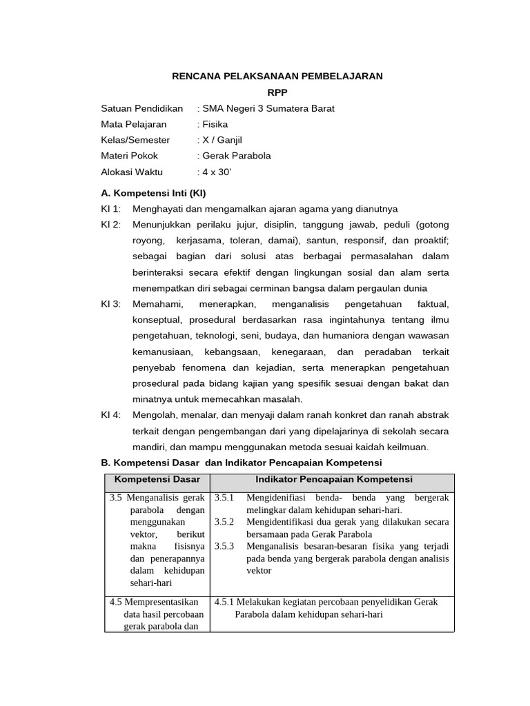 RPP KD 3.5 | PDF