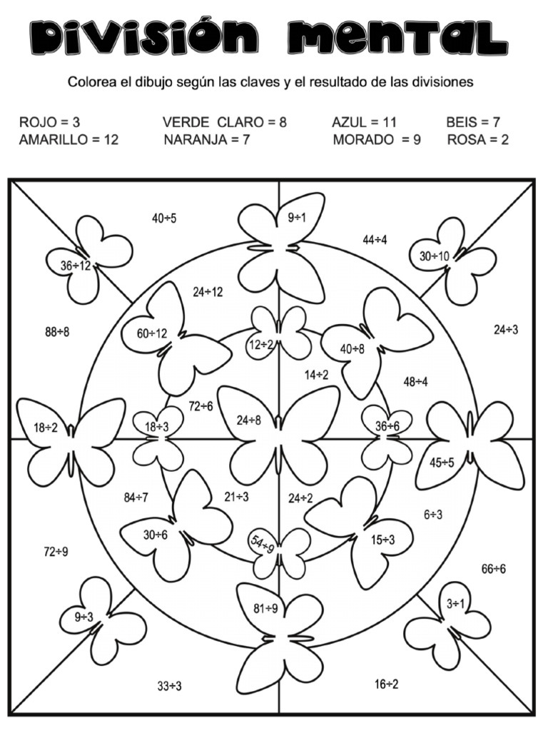 Ejercicio Divisiones Tercer Grado | PDF
