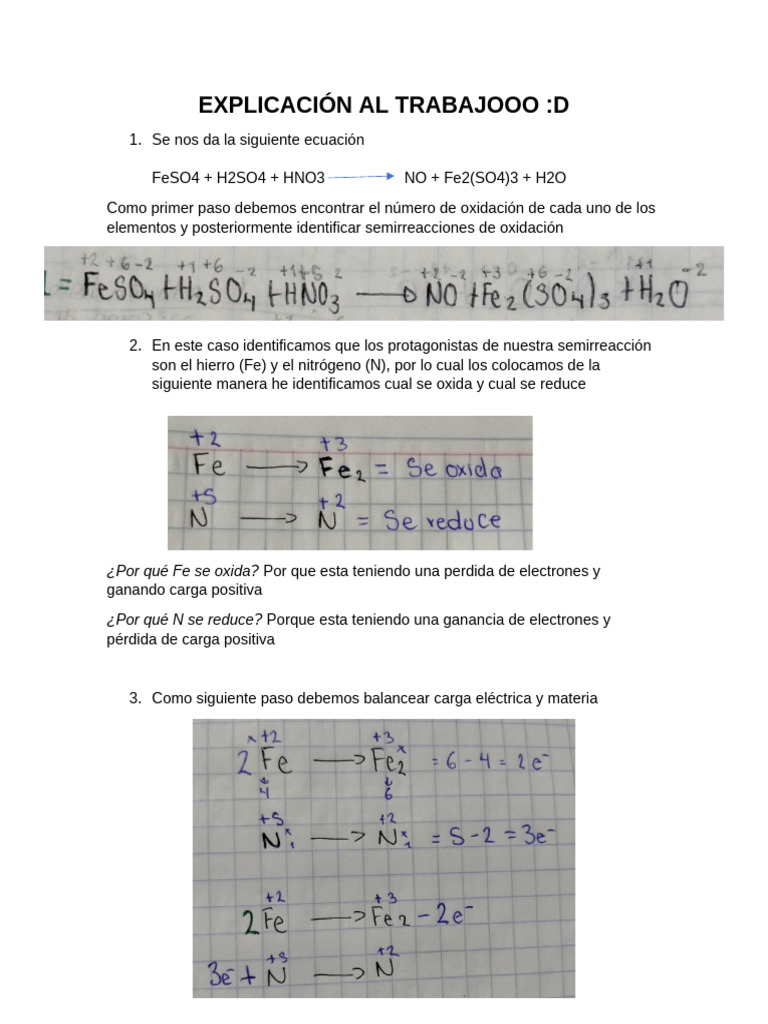 Explicación Balanceo Redox Pdf