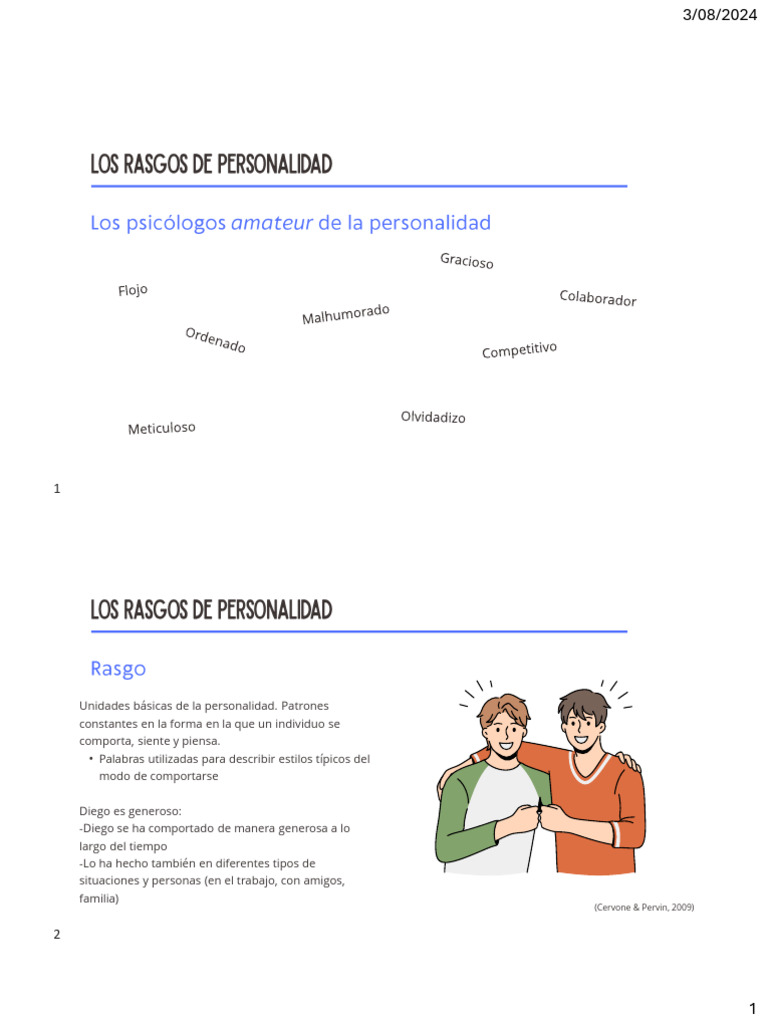 Teoría de Los Rasgos | PDF | Sicología | Ciencias del comportamiento