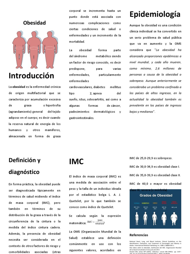 COM - Triptico Obesidad-Todos-sin Logo | PDF | Obesidad | Índice de ...