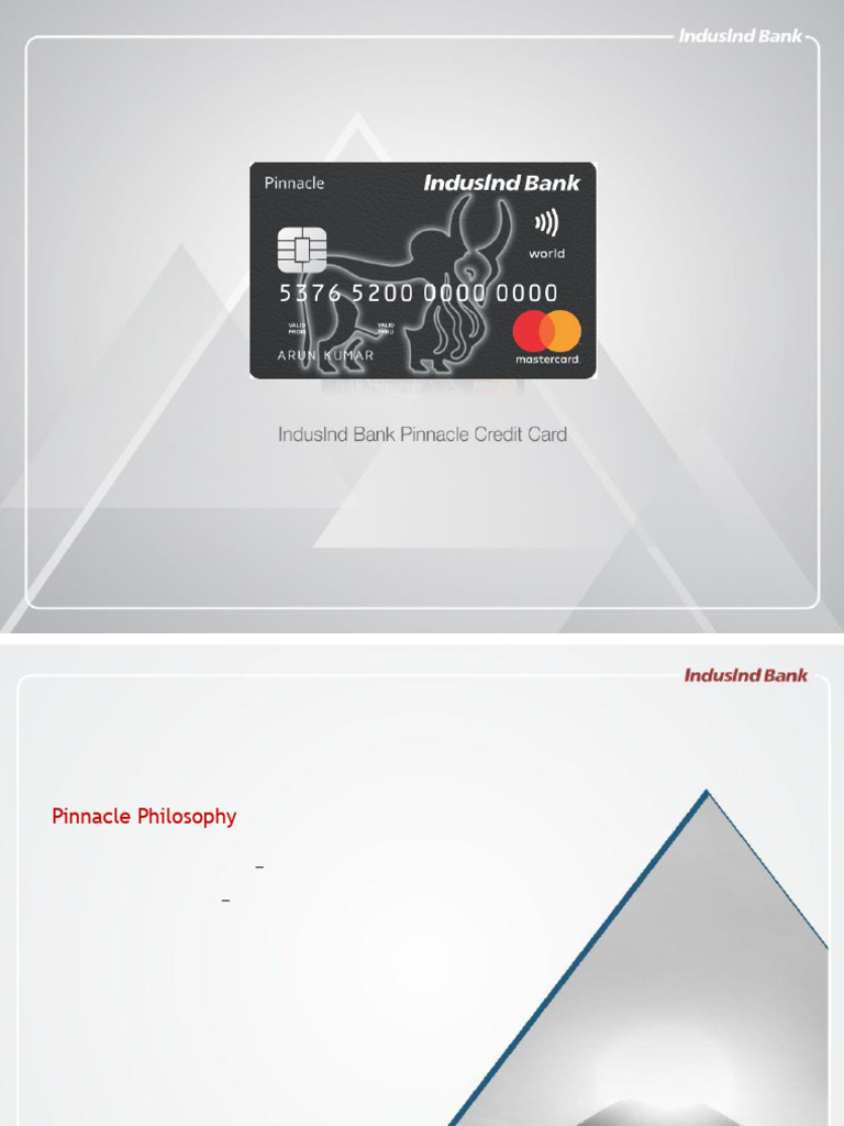 IndusInd Bank Pinnacle Credit Card New | PDF | Airport Lounge | Credit Card