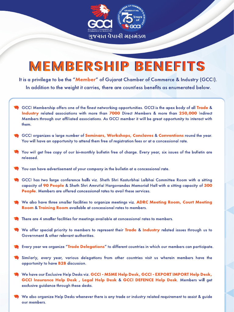 GCCI Membership Benefits Flyer English | PDF