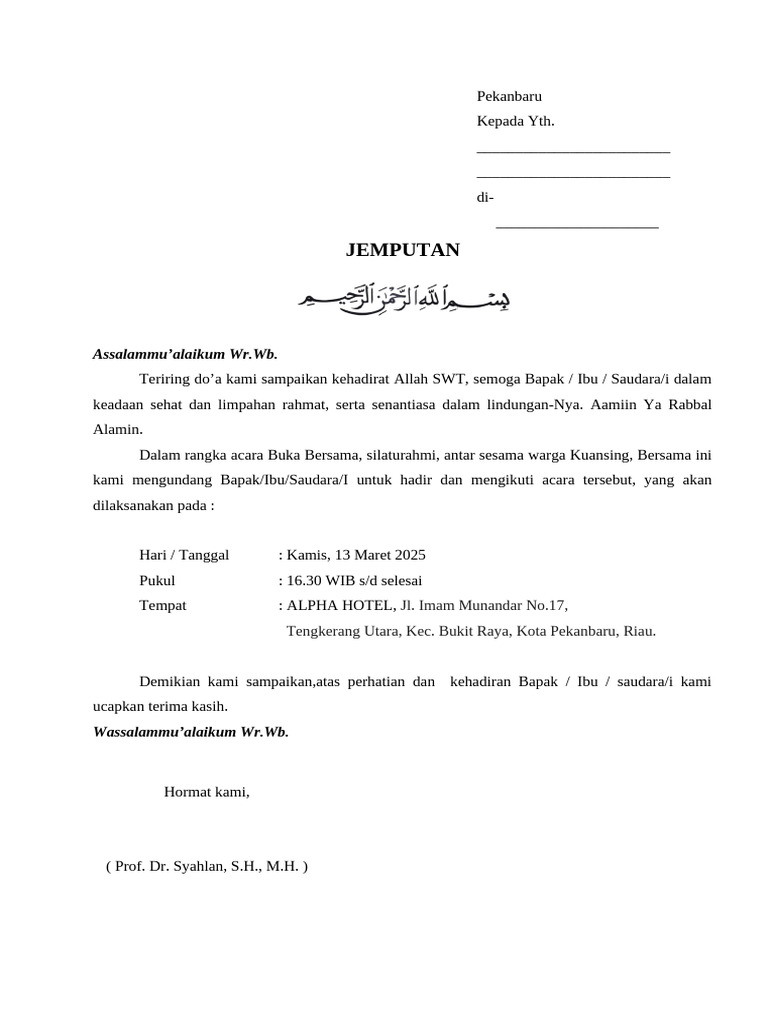 Undangan BukBer | PDF