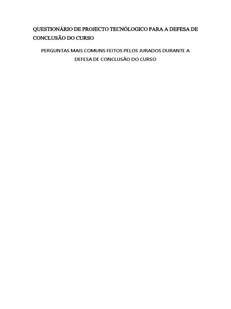 Questionário Do PT - Chicola - 2024 | PDF | Citação | Amostragem ...