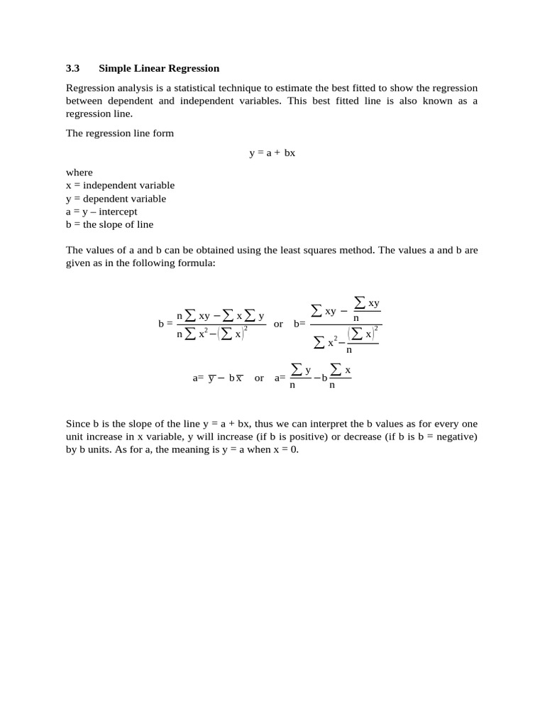 Simple Linear Regression | PDF
