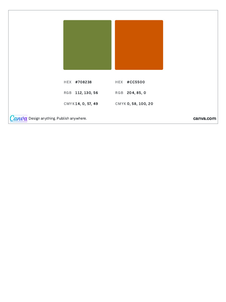 Olive Green Orange | PDF