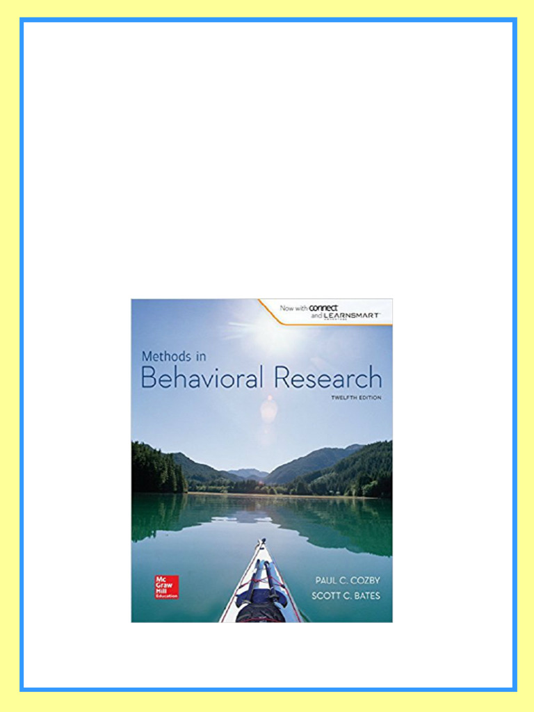 Solution Manual For Methods in Behavioral Research 12th Edition Cozby ...