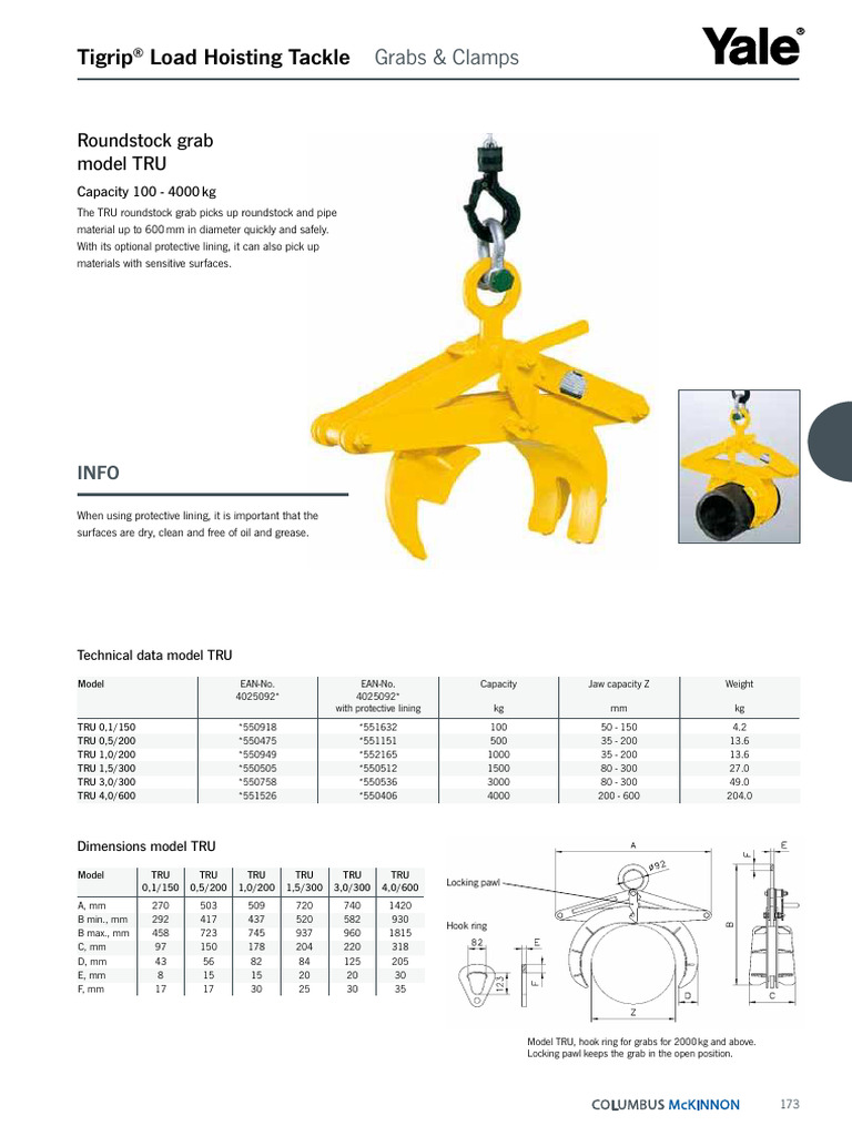 4 2 Load Hoisting Tackle Grabs | PDF