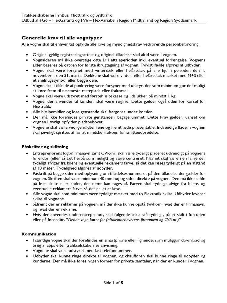 Vogntyper I Flextrafik FGV6 | PDF