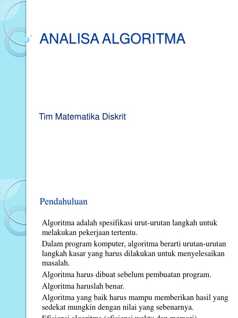 Analisa Algoritma | PDF