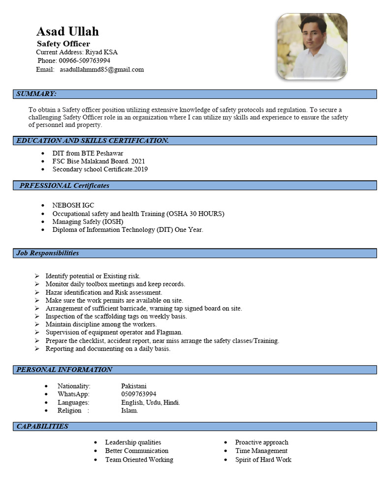 Asad Ullah CV | PDF