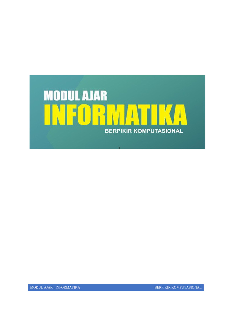 Modul Ajar Informatika BK 2024-2025 | PDF