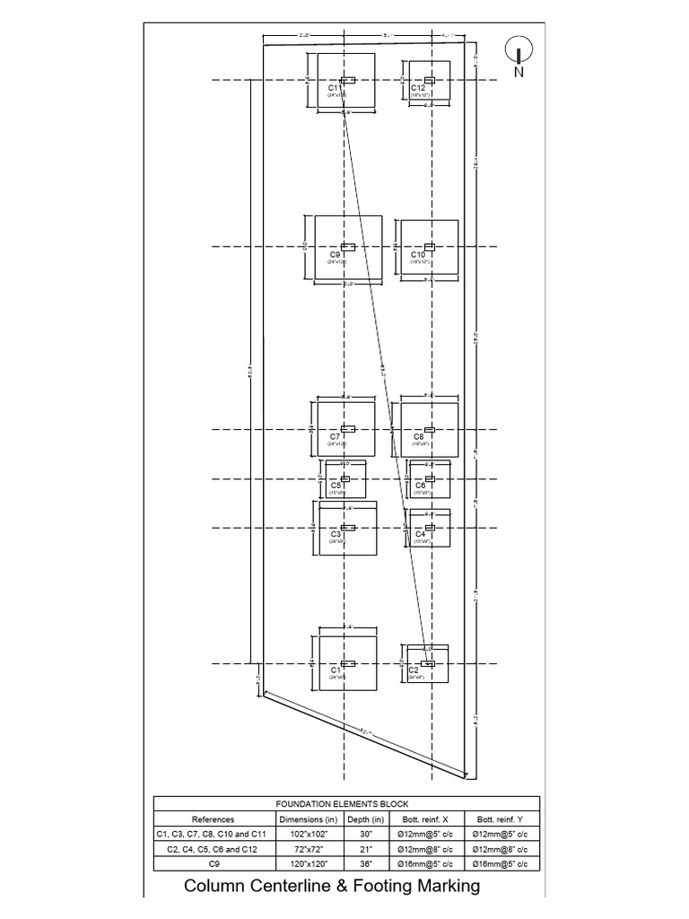 Column Centerline Marking | PDF