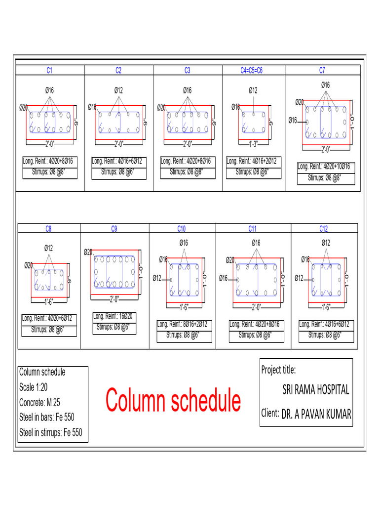 Column Schedule | PDF
