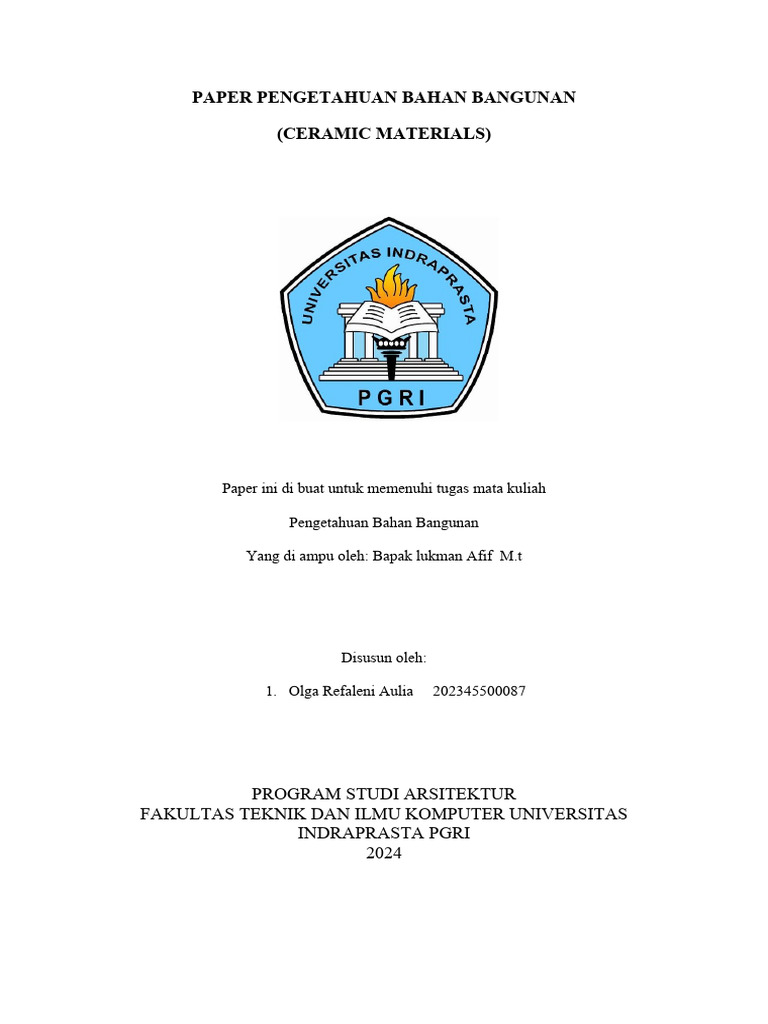 Pengetahuan Bahan Keramik dalam Konstruksi | PDF