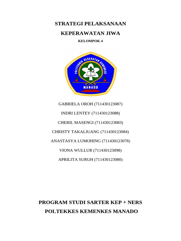Strategi Pelaksanaan Kep Jiwa | PDF