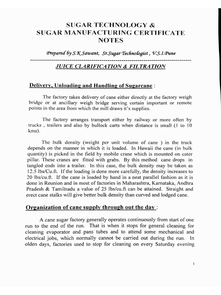 Clarification & Filtration Note | PDF