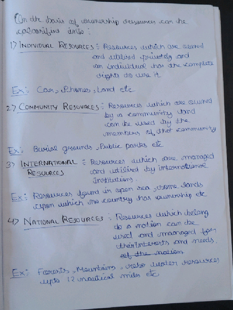 Explain The Classification of Resources | PDF