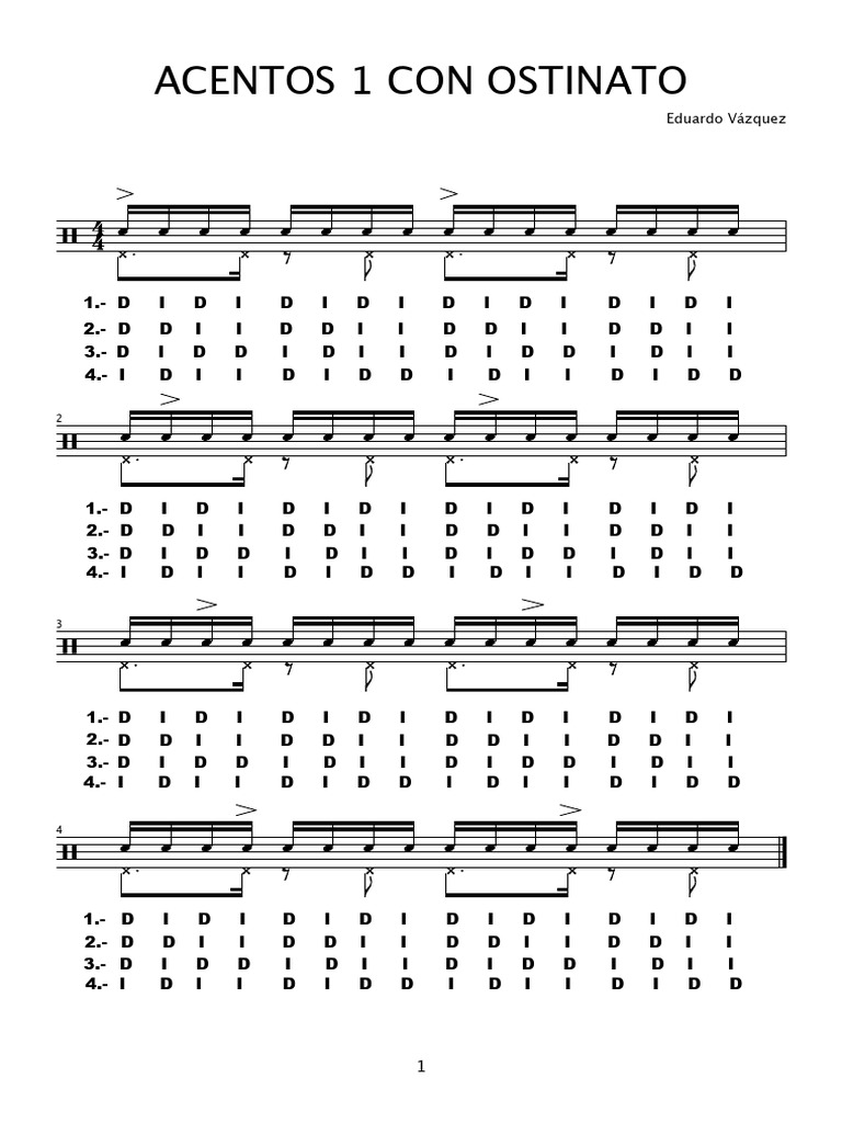 Acentos 1 Con Ostinato | PDF