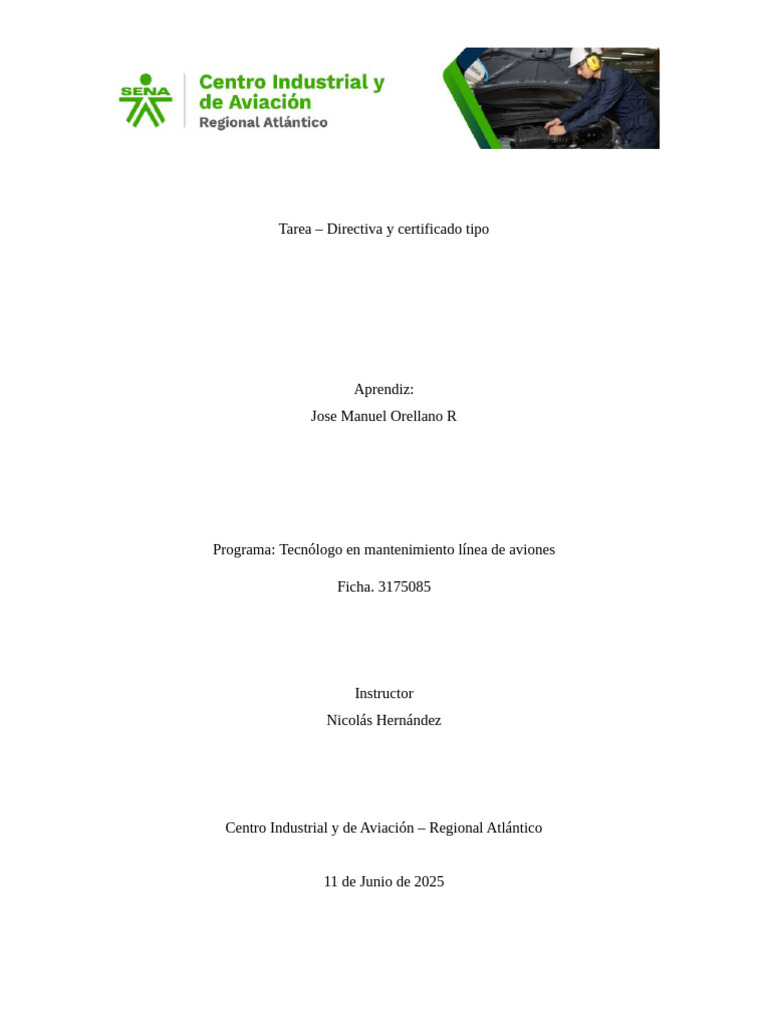 Tarea - Directiva y Certificado Tipo - Jose Orellano | PDF