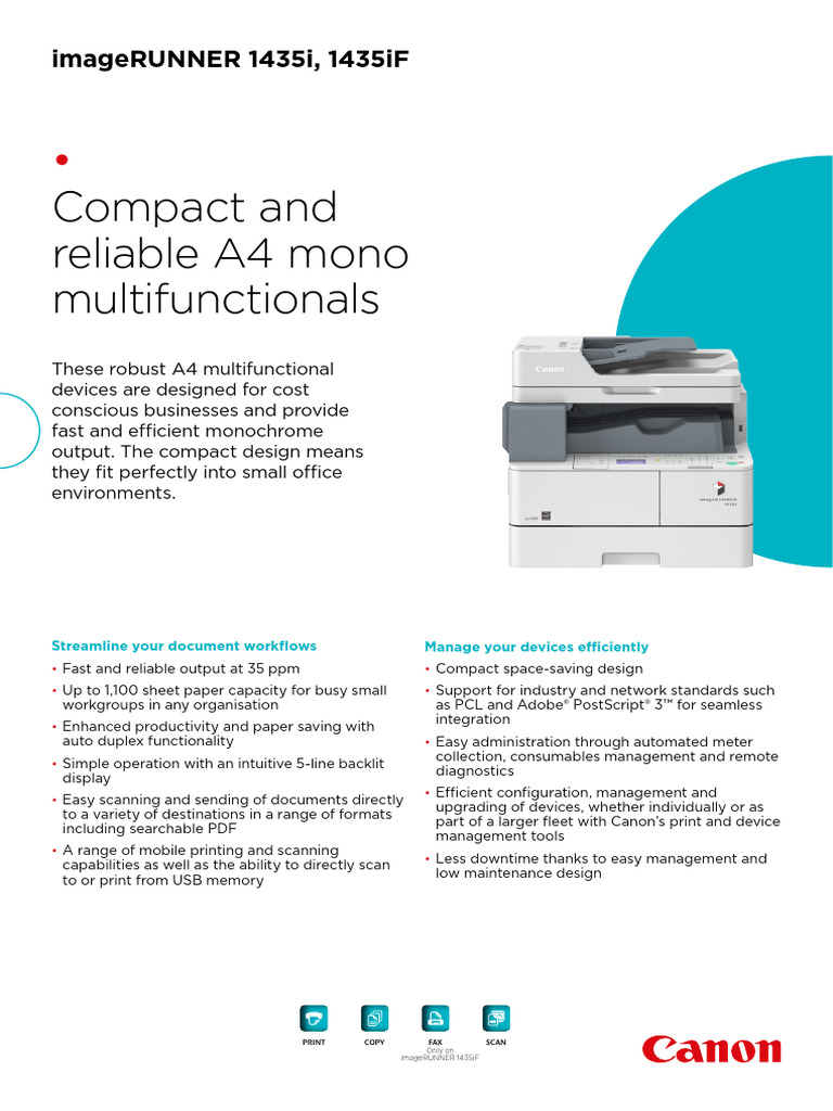 Canon-imageRUNNER 1435i 1435if | PDF | Microsoft Windows | Image Scanner