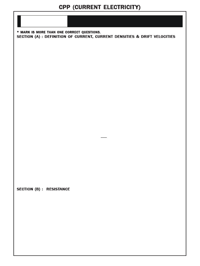 CPP (Current Electricity) R 060620 | PDF | Series And Parallel Circuits ...