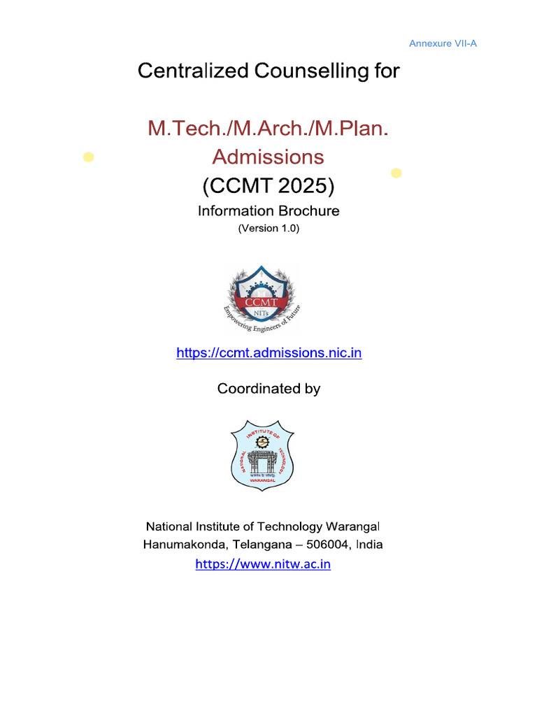 CCMT Info Brochure | PDF
