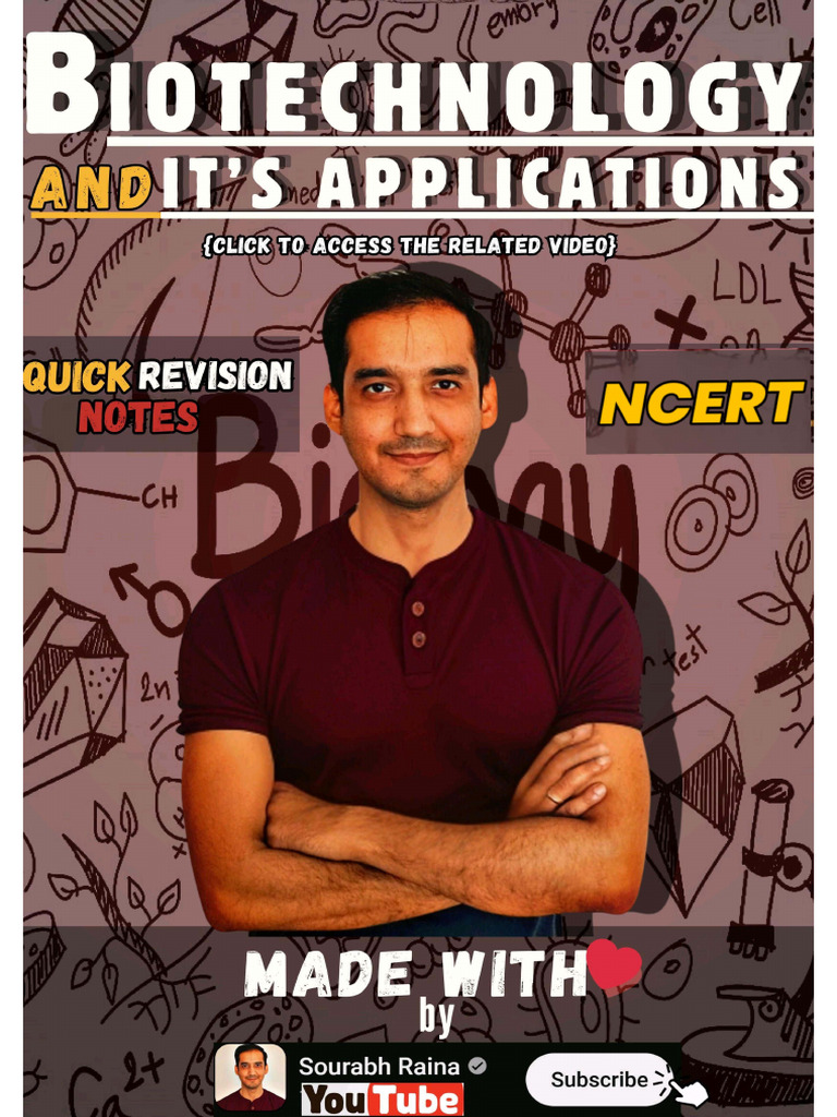 Biotechnology and Its Application Notes | PDF