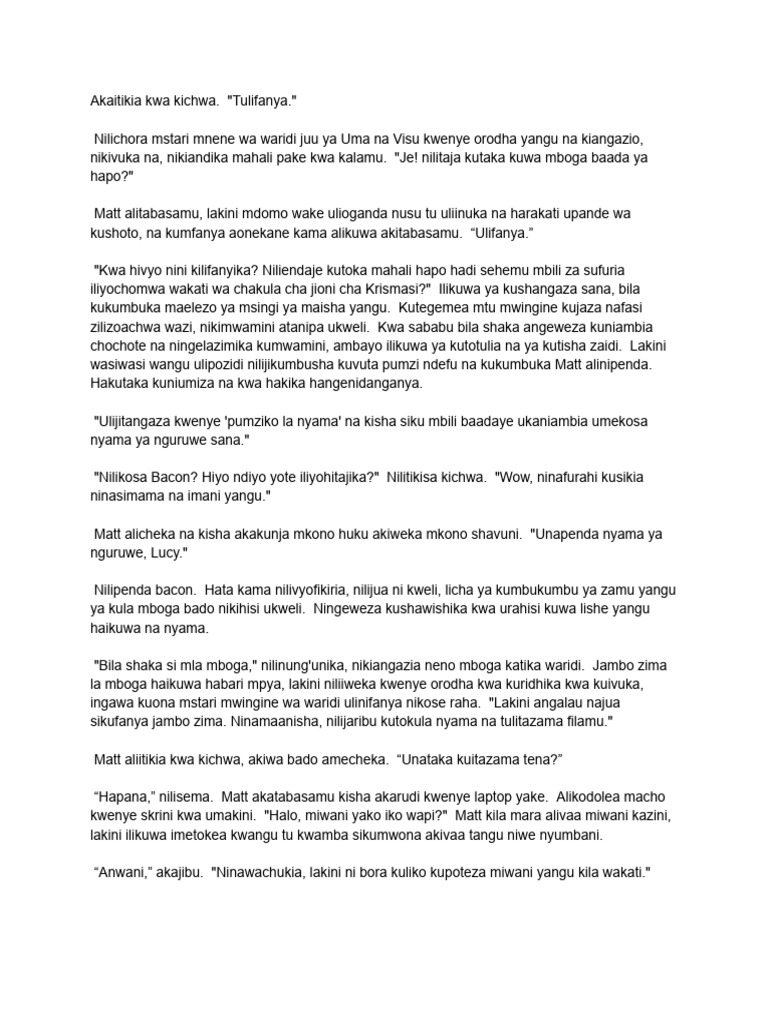 Urafiki Part 4 | PDF