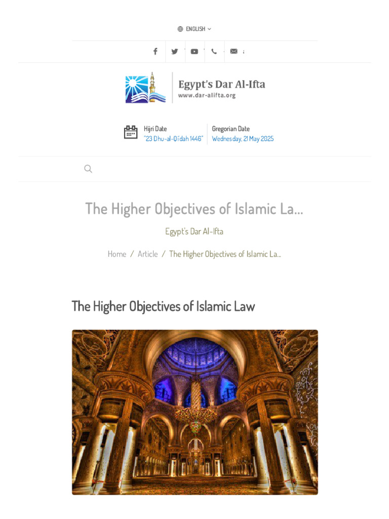 Higher Objectives of Islamic Law Explained | PDF | Sharia | Hadith