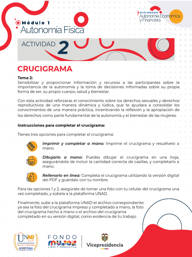 Anexo 2. Modulo 1. Tema 2 - Crucigrama | PDF