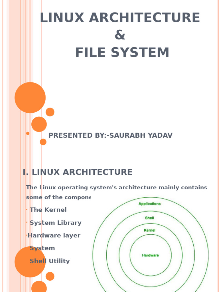 Linuxarchitecture 210531115234 | PDF | File System | Kernel (Operating System)