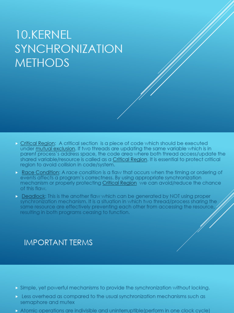 KernelSyncmethods 10 | PDF | Process (Computing) | Thread (Computing)